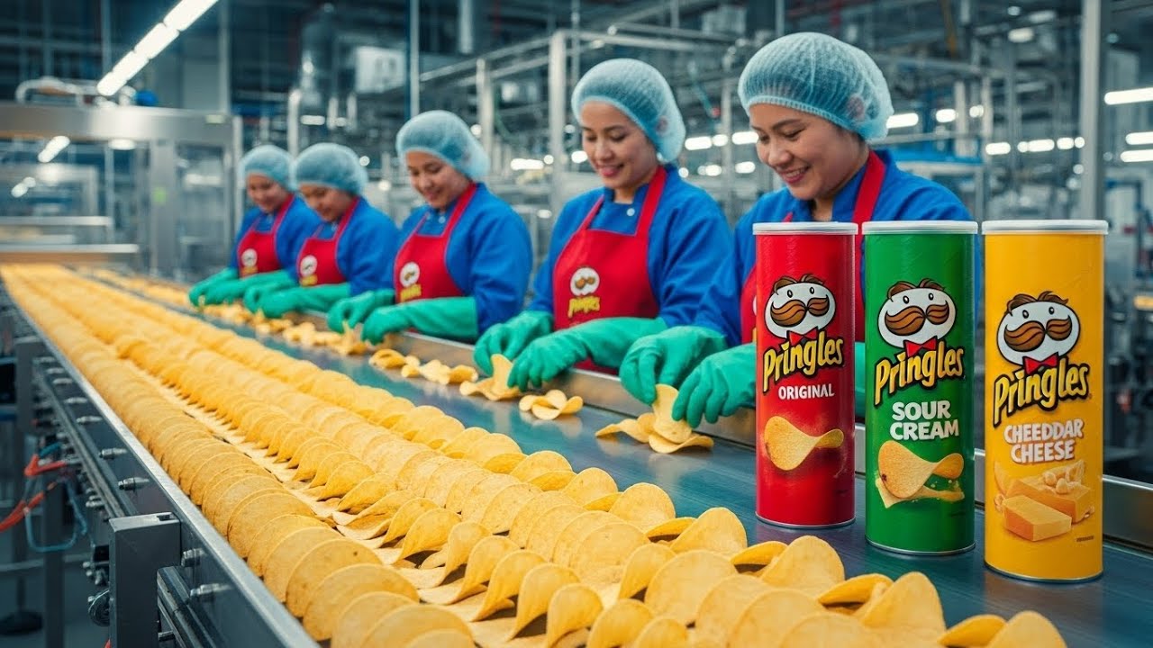 Inside the Pringles production line From harvesting fresh potatoes to ...