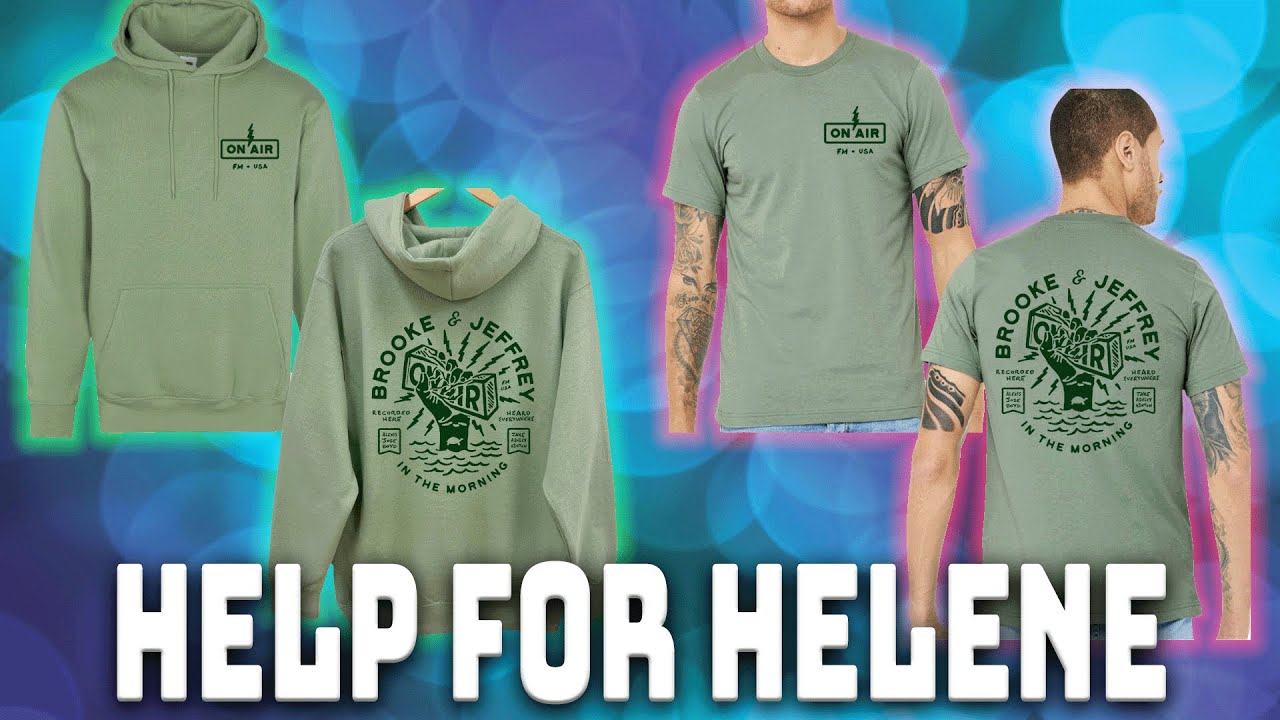 Help For Helene (Merch For A Cause!) | Brooke and Jeffrey - YouTube