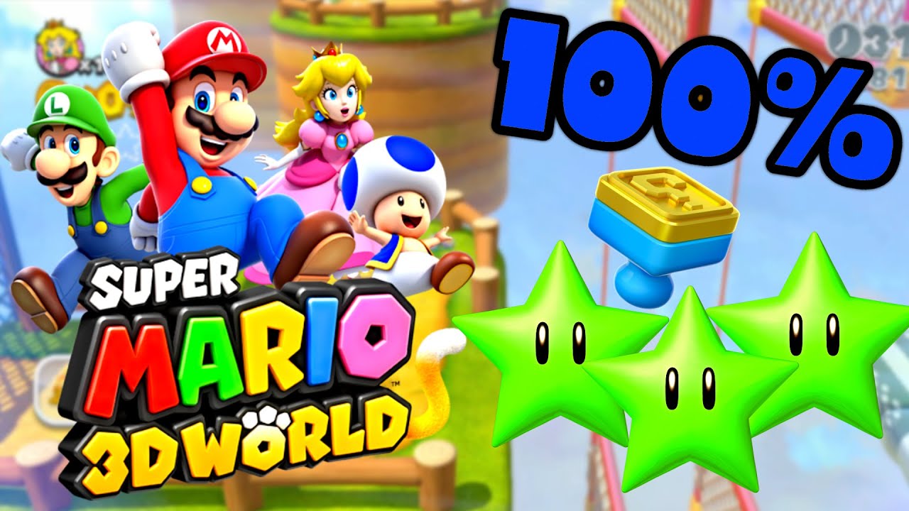 3-2 Chain Link Charge 🎪 Super Mario 3D World Switch + Wii U 🎪 All Green ...