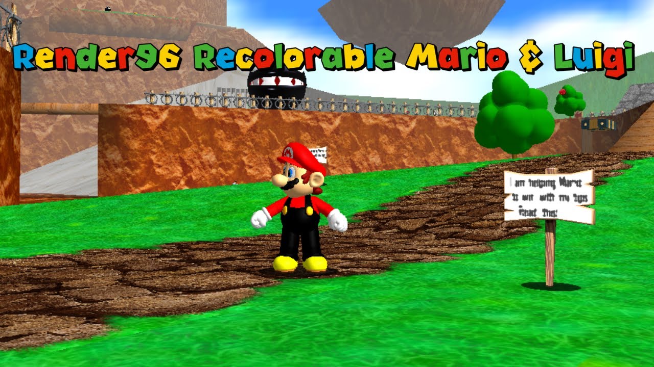 Render96 Mario & Luigi (Recolorable) | Sm64 DYNOS Pack | Sm64coopDX ...