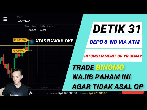 TUTORIAL TRADING BINOMO TERBARU DETIK 30 31. CARA OP 2-5MENIT YANG BENAR. DEPO DAN WD