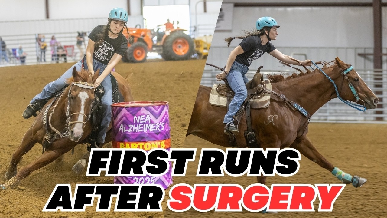MY FIRST RUNS AFTER HAVING SURGERY! Barrel Race Vlog! - YouTube