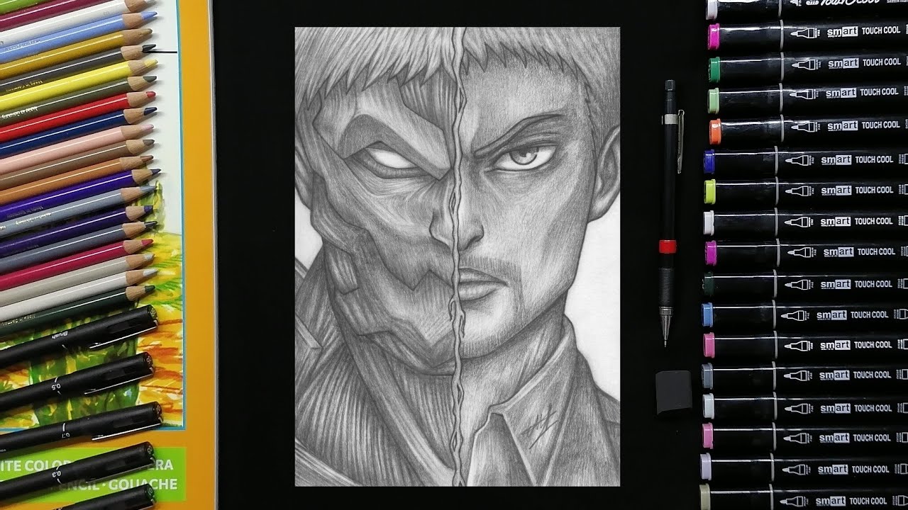 Drawing Reiner Braun ~ Armored Titan | Attack On Titan - Part 1 - YouTube