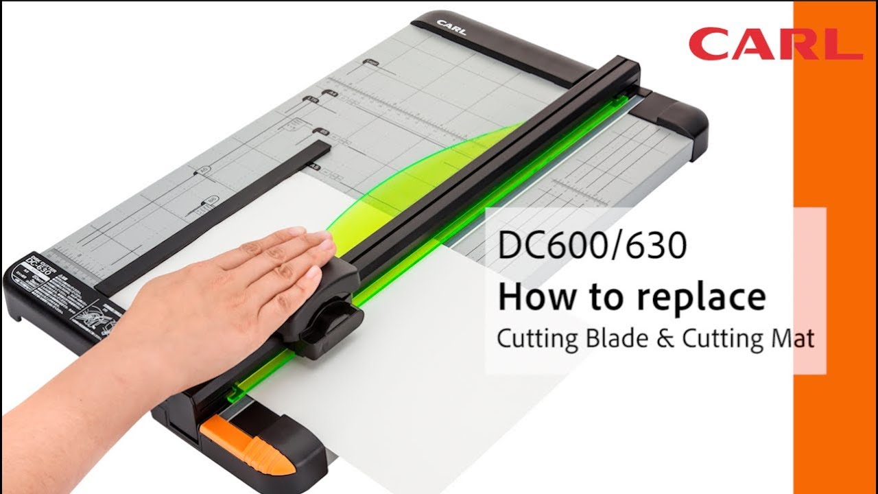 Carl DC-600/630 how to replace cutting blade and mat - YouTube