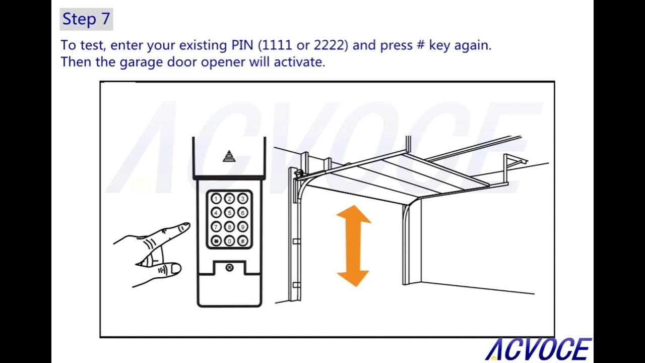 Acvoce | How to program garage door keypad JP-LT - YouTube