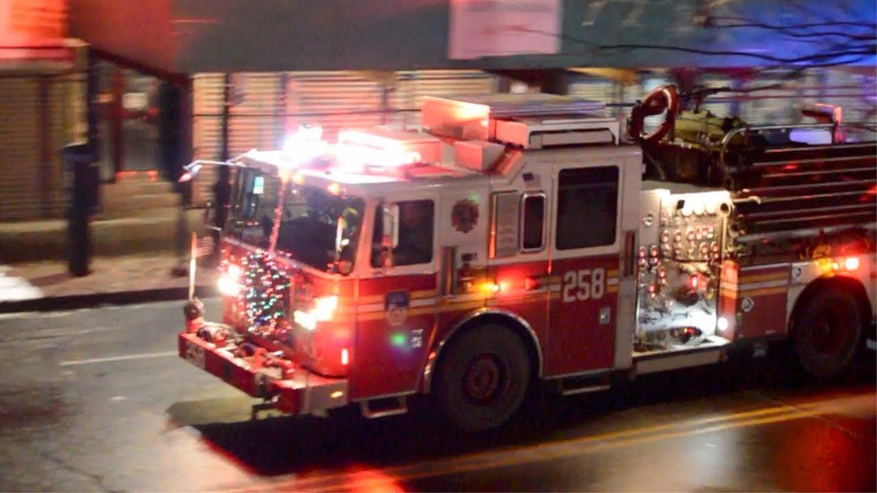 FDNY - Engine 258 Responding to Manhole Fire - YouTube