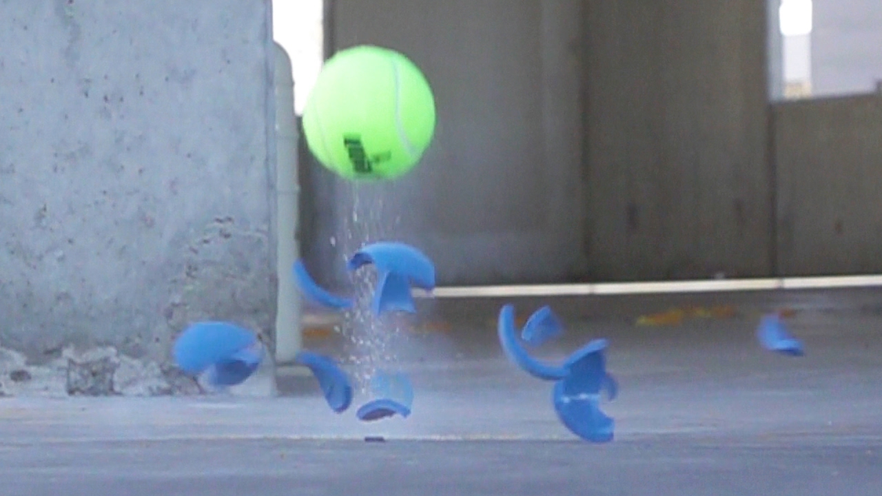 Smashing Tennis and Racquetballs with Liquid Nitrogen - YouTube