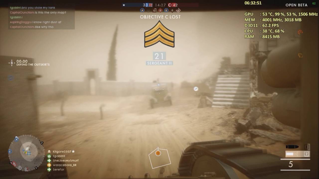 Bf1 Gameplay Tank - YouTube