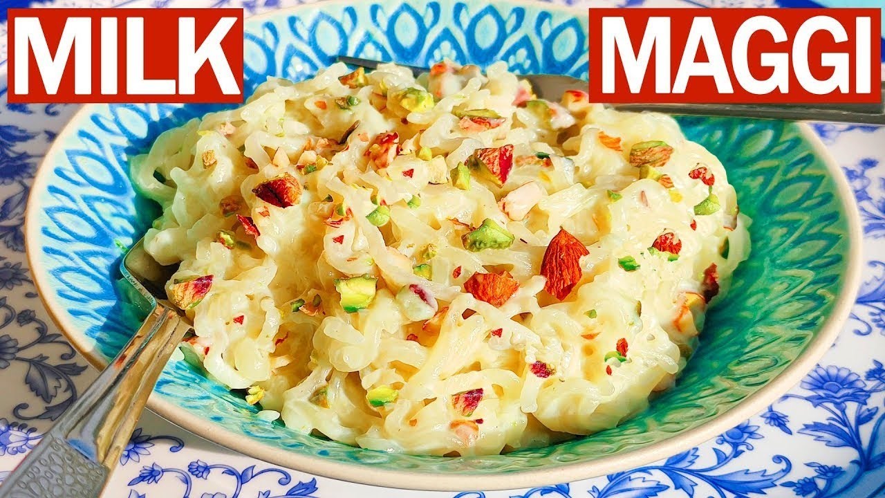 3 Ingredients Yummy MILK MAGGI Recipe ‎| How to make Milk Maggi Recipe ...