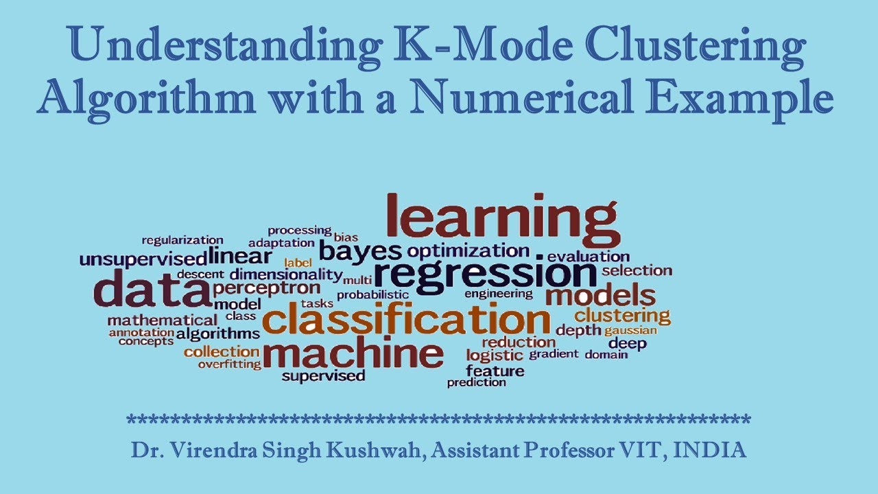 Understanding K Mode Clustering Algorithm With A Numerical Example Youtube