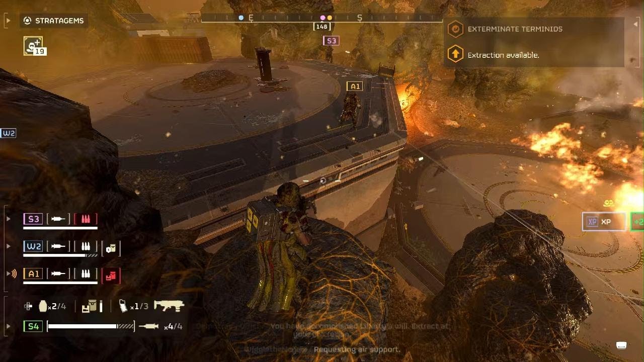 HELLDIVERS 2 extract fun - YouTube