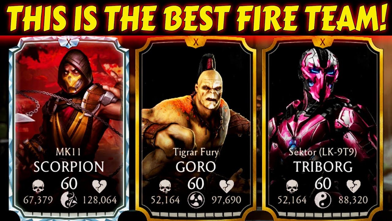 MK Mobile. Playing the Best Fire Team. The Synergy is INSANE! - YouTube