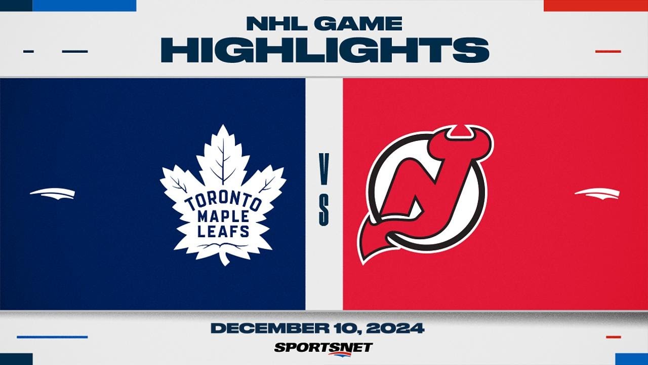NHL Highlights | Maple Leafs vs. Devils - December 10, 2024 - YouTube