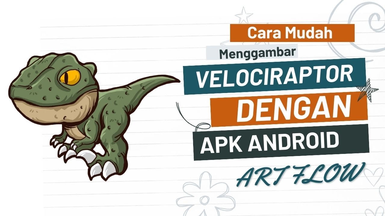 An easy way to draw a Velociraptor dinosaur for children - YouTube