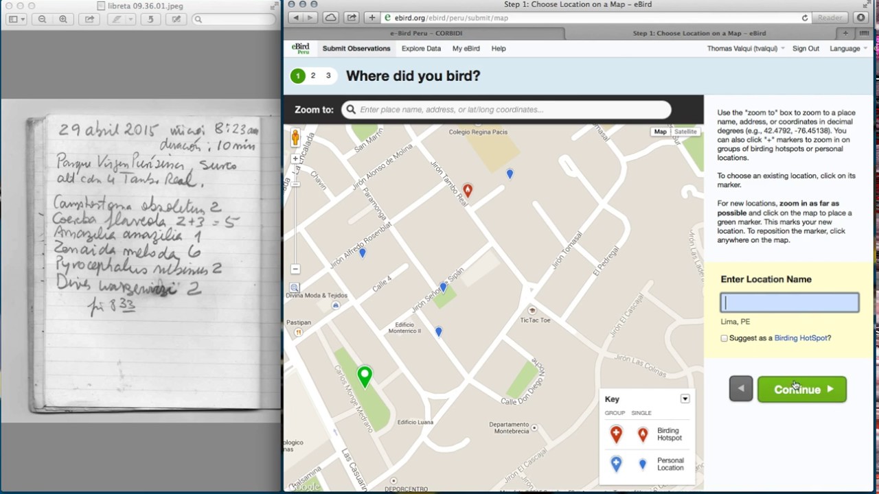 Tutorial para Ingresar una lista simple de un punto a eBird - YouTube