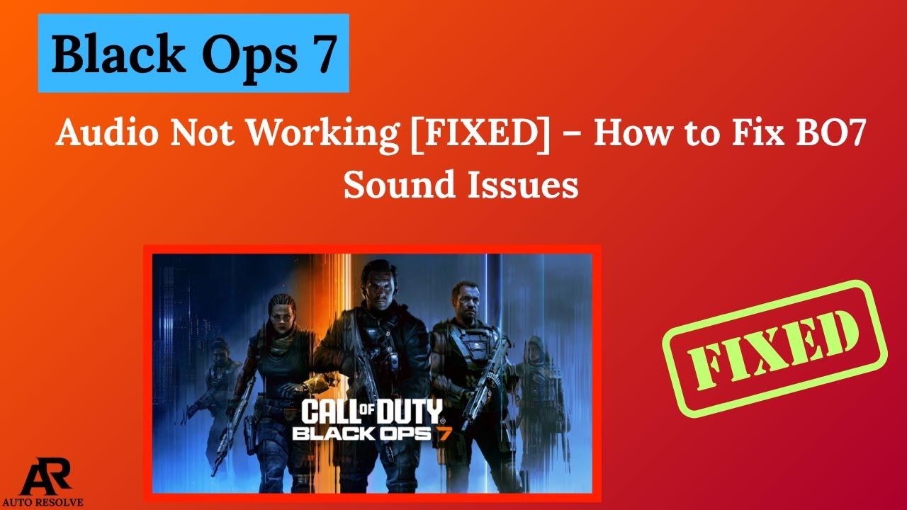Black Ops 7 Audio Not Working [FIXED] – How to Fix BO7 Sound Issues ...