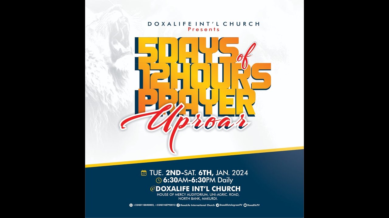 5 DAYS OF 12 HOURS PRAYER UPROAR|| ENTERING INTO REST ||4TH JANUARY ...