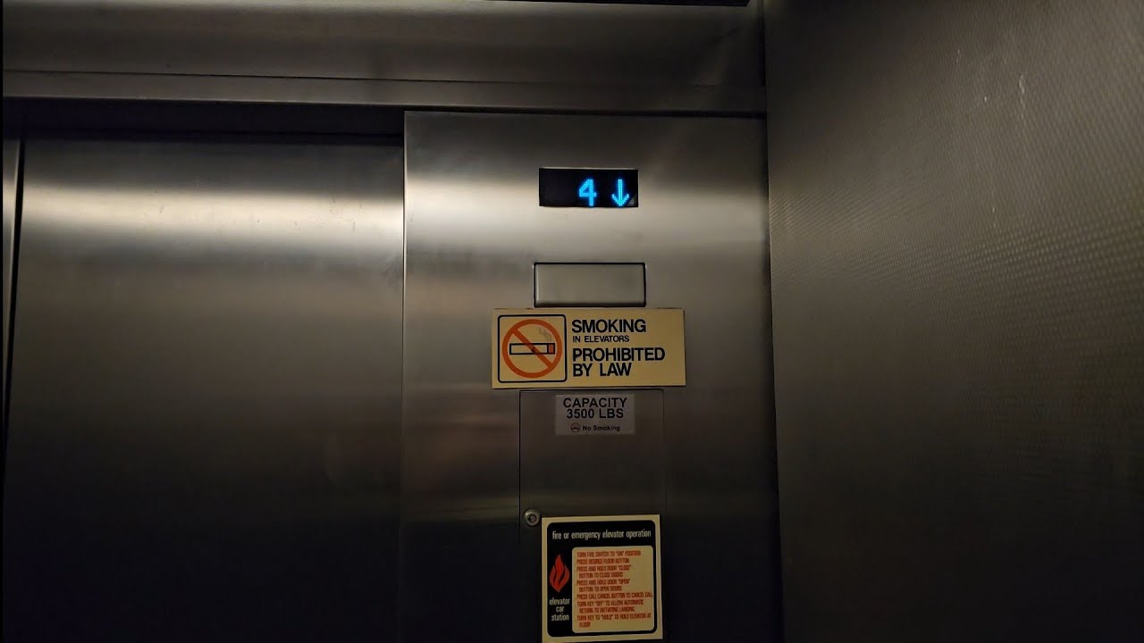 Montgomery Traction Elevator @ Senate Avenue Garage - Indianapolis, IN - YouTube