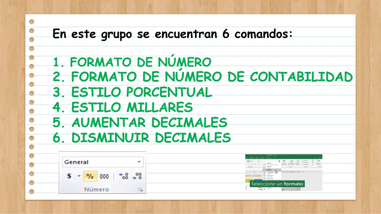 GRUPOS DE COMANDOS BÁSICOS EN EXCEL - YouTube