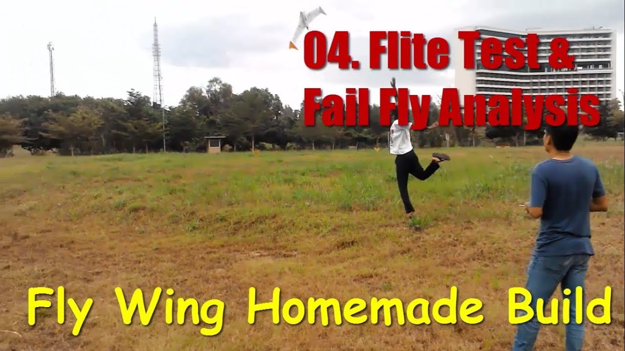 RC Plane - Fly Wing - 04. Flite Test & Fail Fly Analysis (Uji Terbang ...