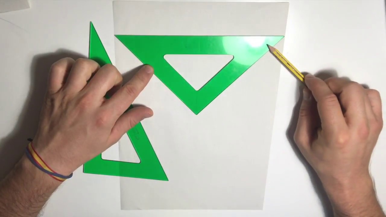 Realización de Ángulos con Escuadra y Cartabón - YouTube
