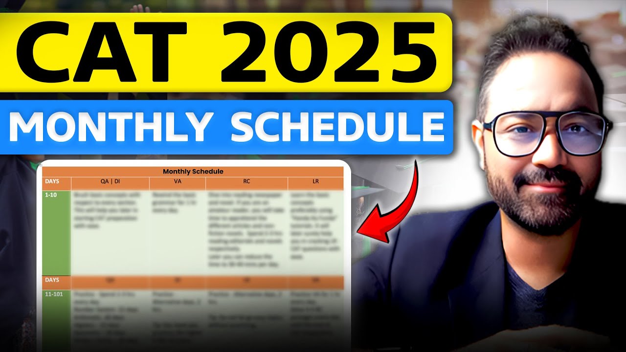 CAT 2025 Monthly schedule | Should you attempt CAT 2024? | Advice for ...