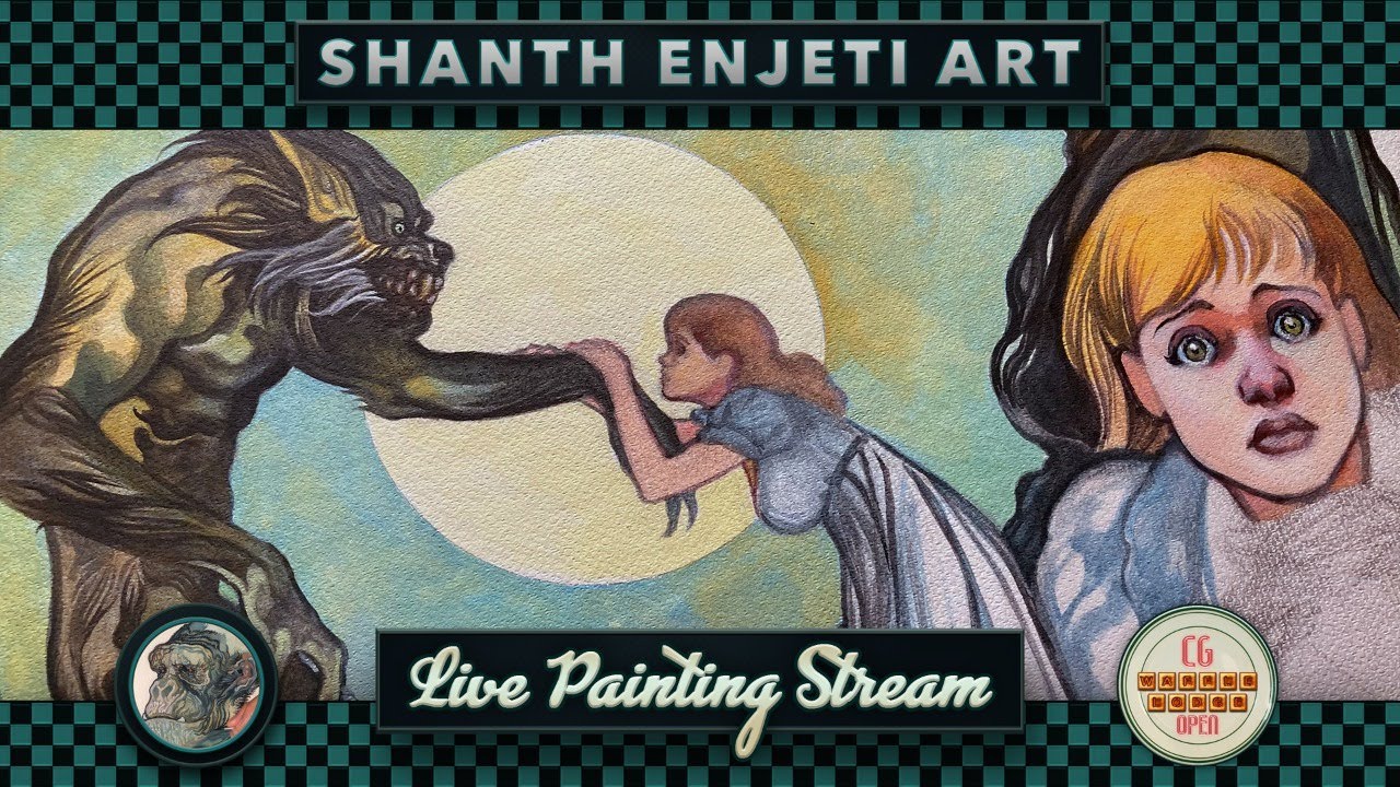 🔴 LIVE! Painting Pulp Horror Comics | Live at the CG Waffle Lodge ...