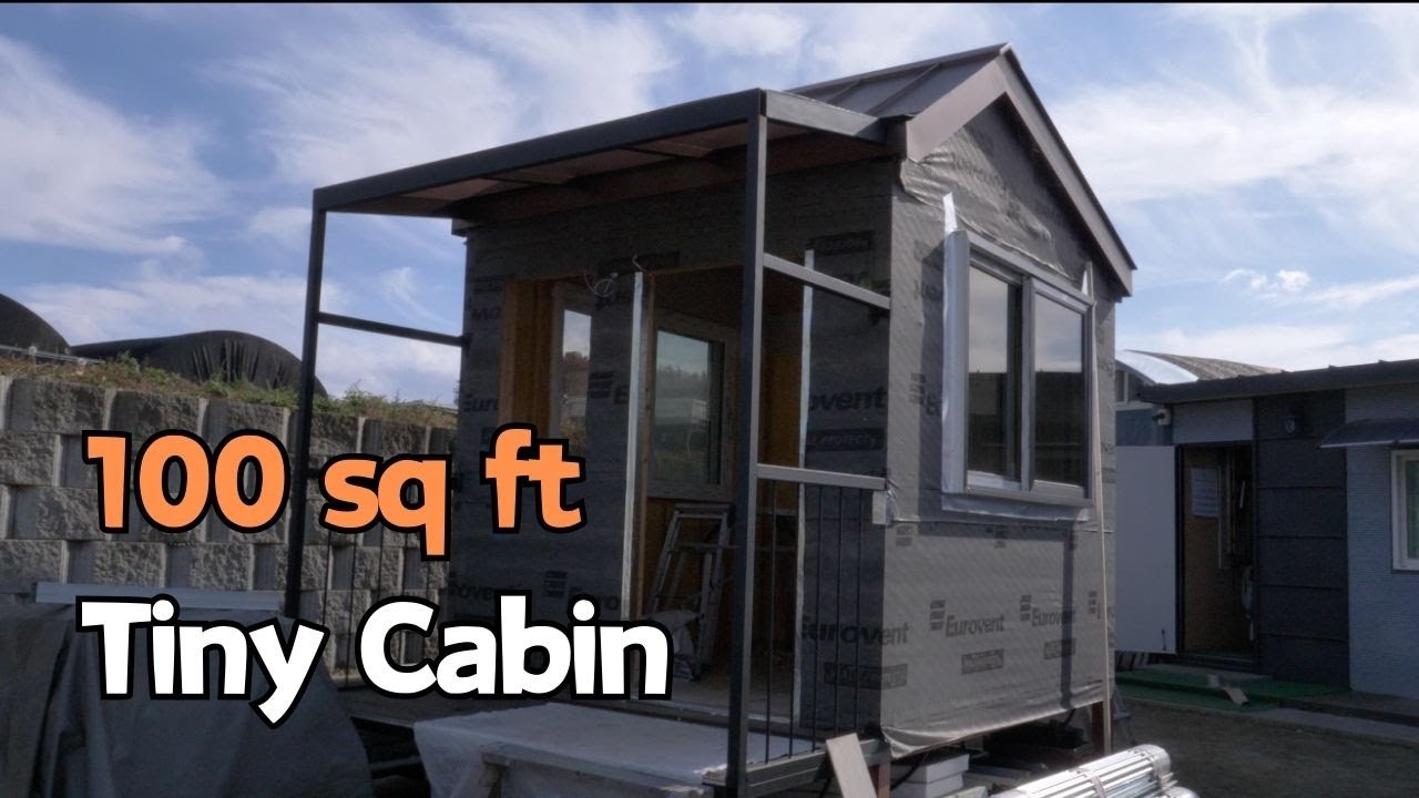 100 sq ft Tiny Cabin - YouTube
