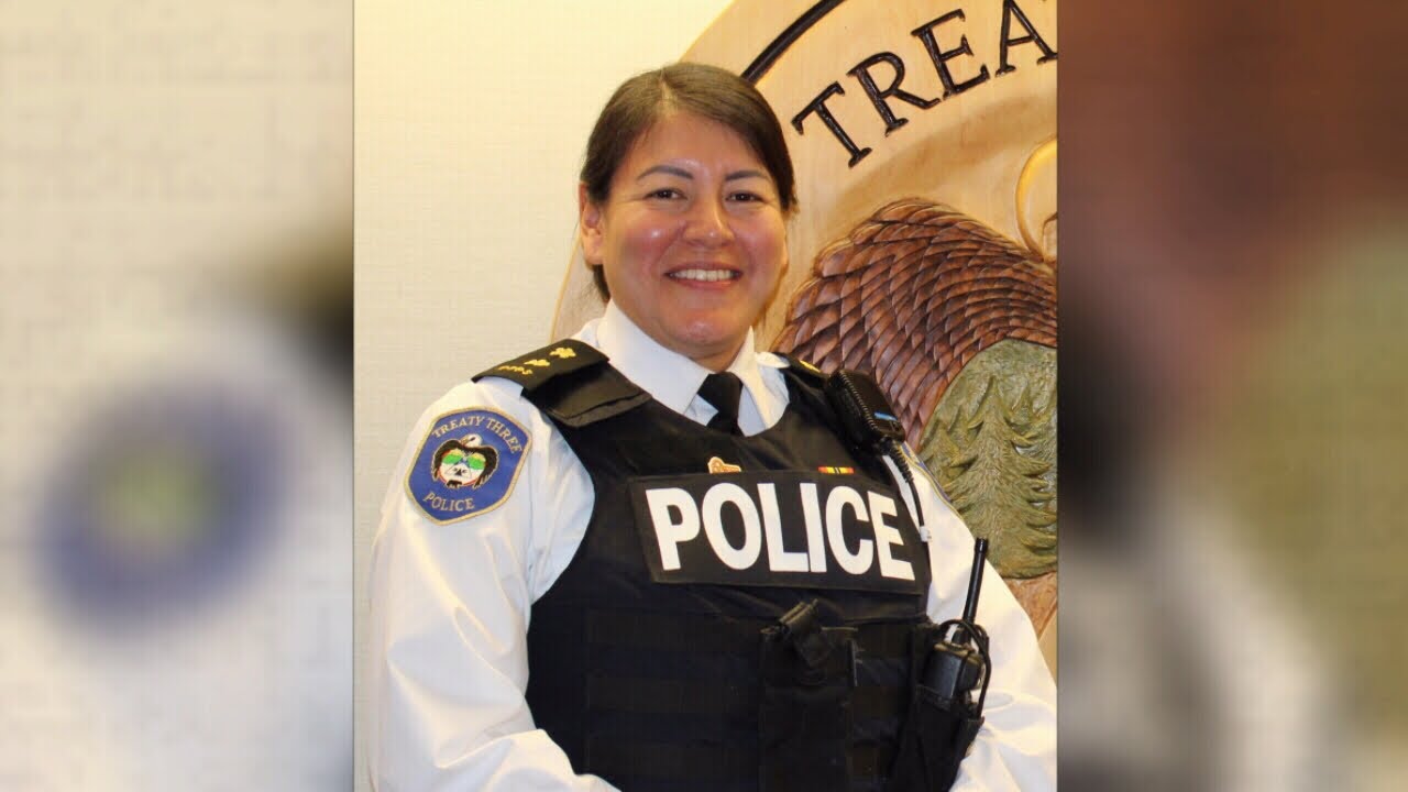 Treaty Three Police Service has its first female Chief of Police - YouTube