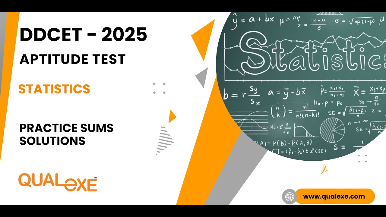 DDCET MATHS: Statistics Practice Examples with solution - YouTube