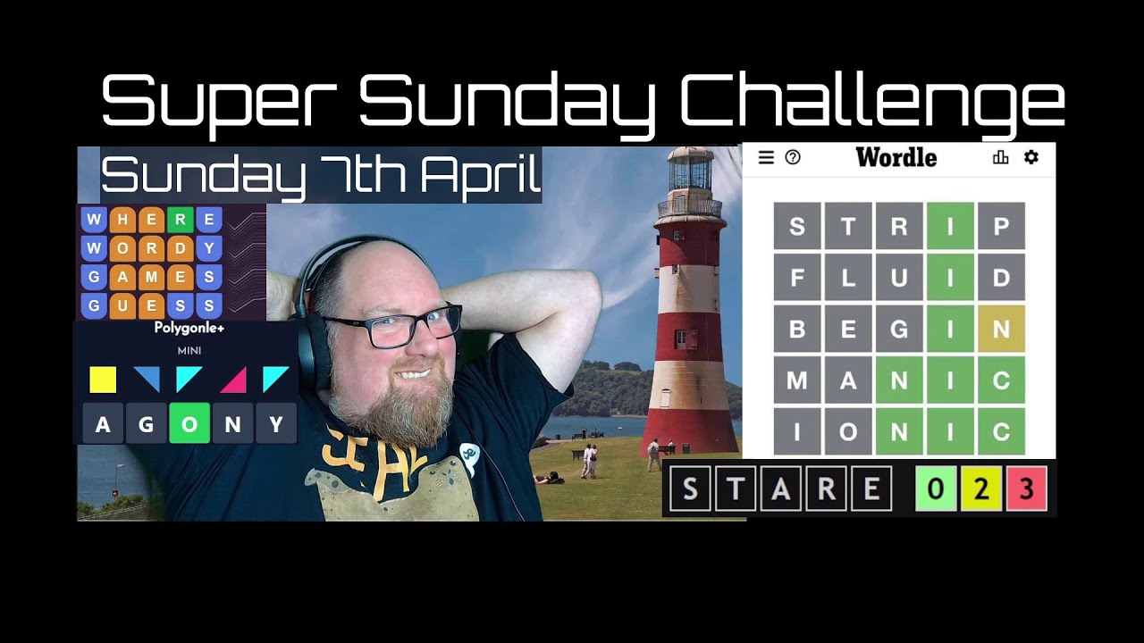Super Sunday Challenge - The word games bonanza 7th April 2024 - YouTube