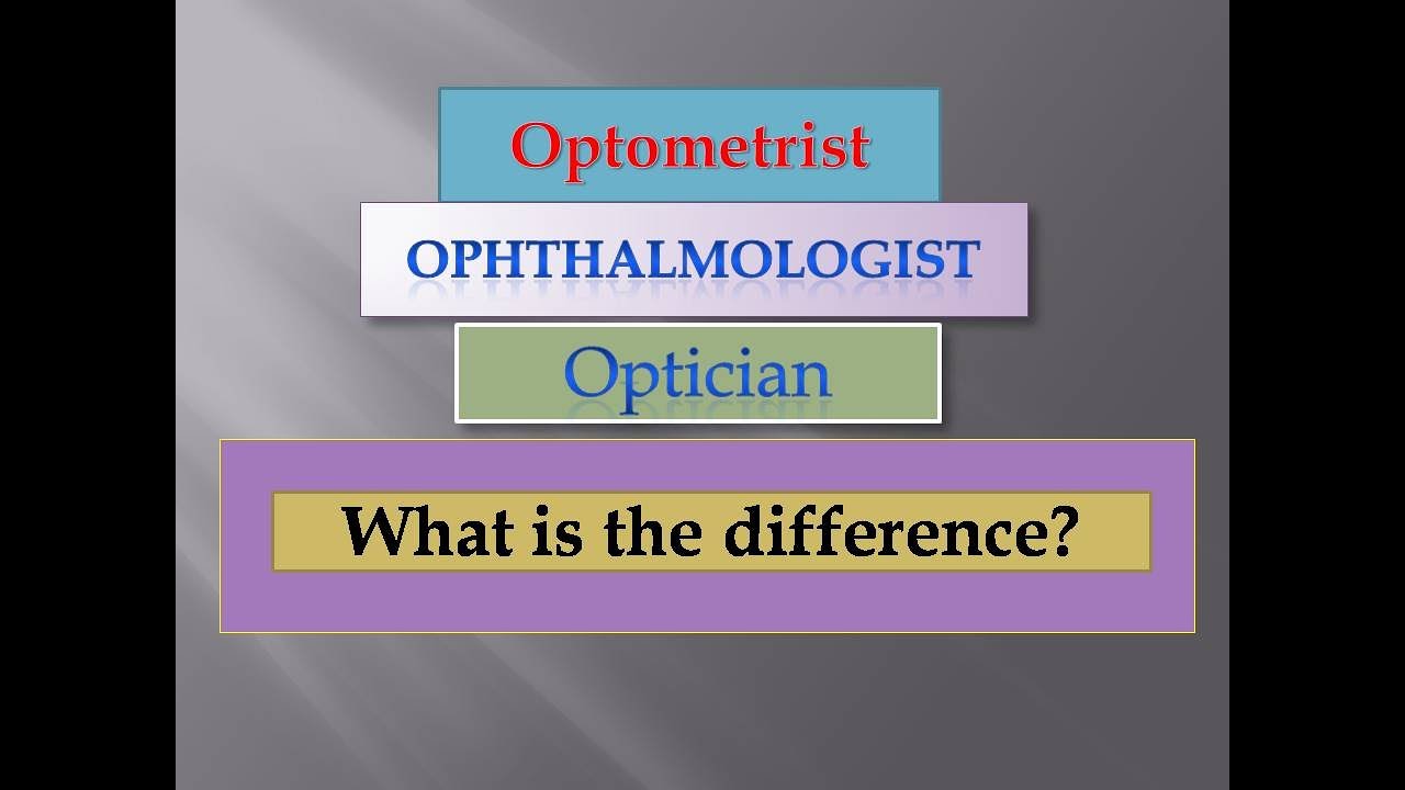 "Optician vs ophthalmologist vs optometrist" - YouTube