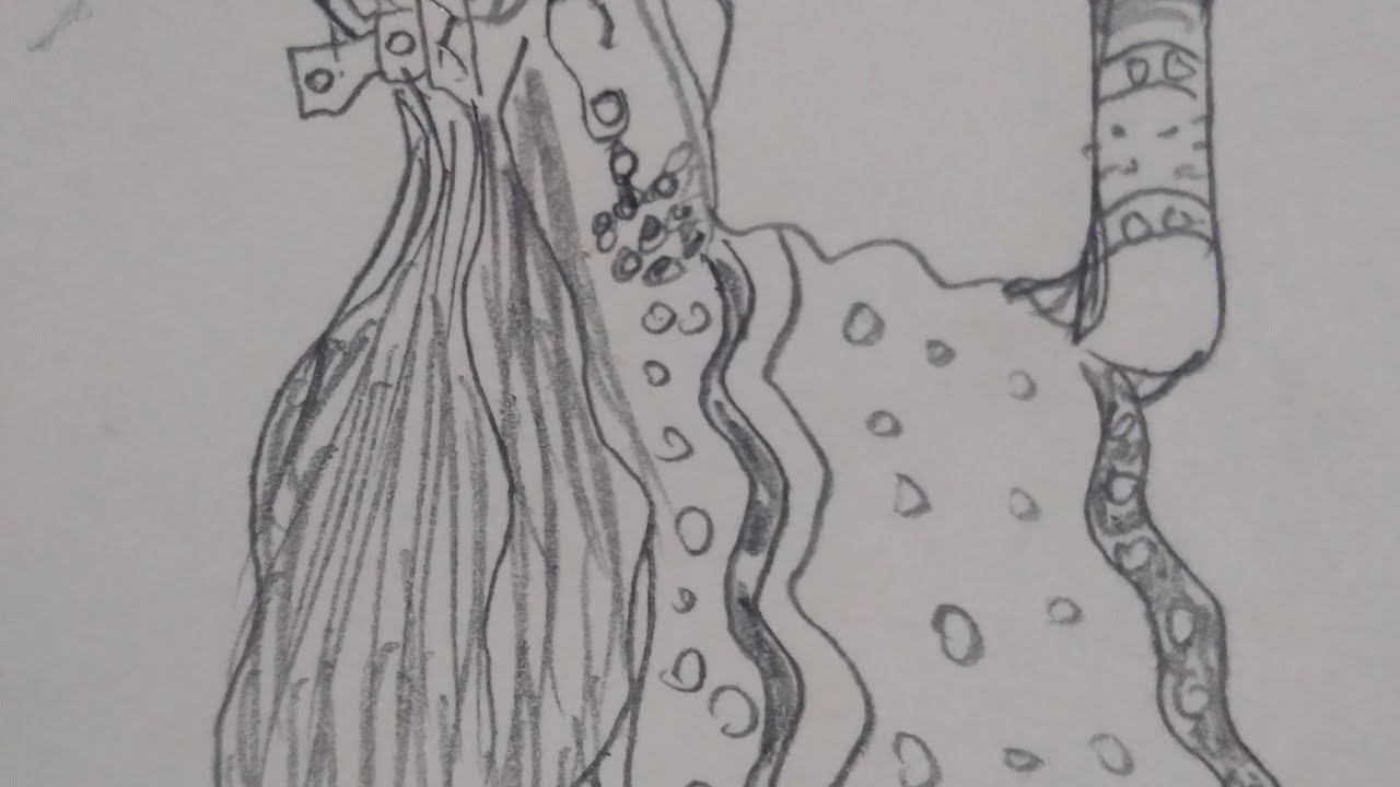 simple drawing #easy pallu reach border# easy drawing - YouTube