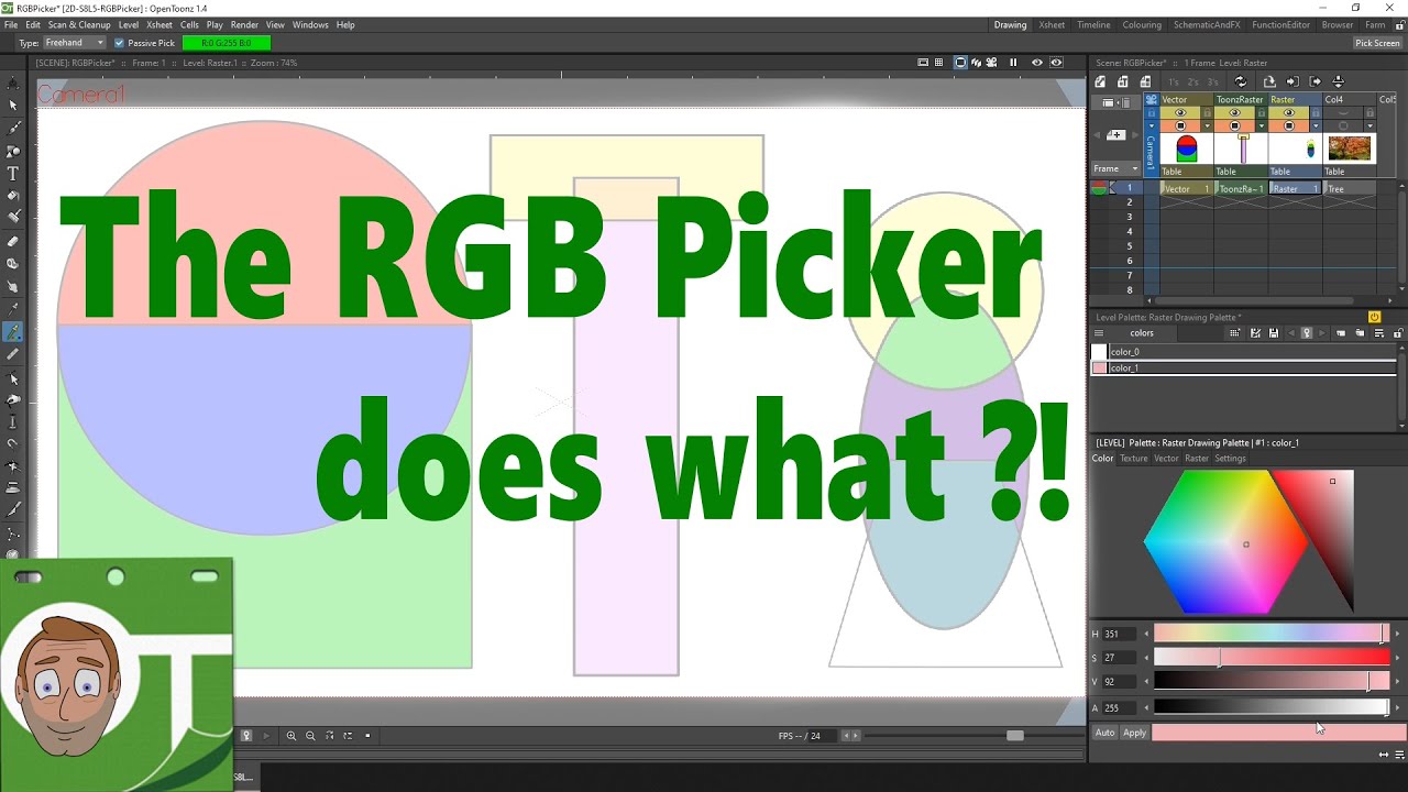 The RGB colour picker in OpenToonz - It does MUCH more than you think ...