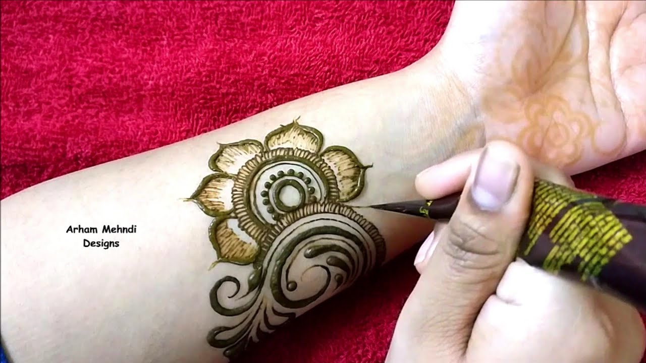 Latest Stylish Big Flower Mehndi Design for Hand || Arham Mehndi ...
