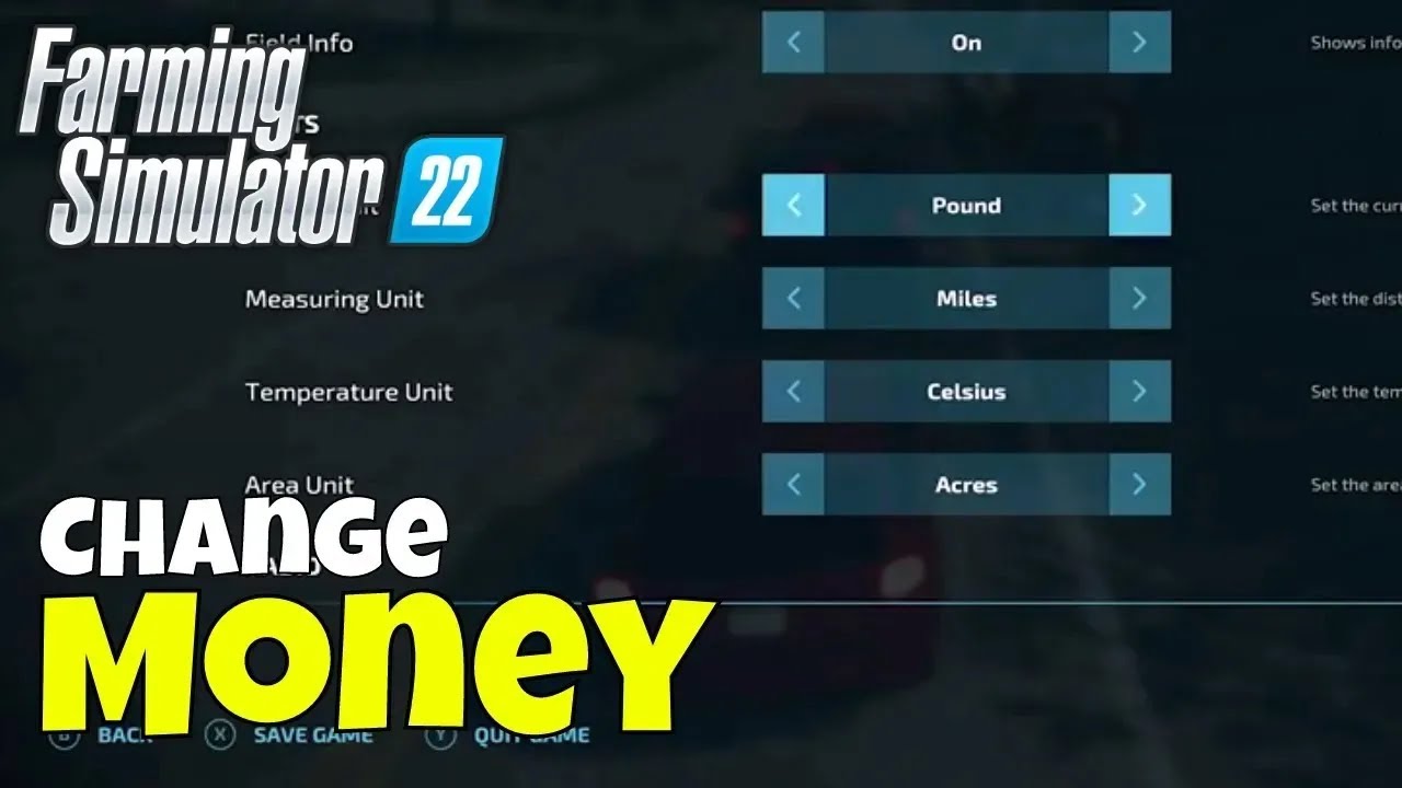 Farming Simulator 22 How to Change Money Currency - YouTube