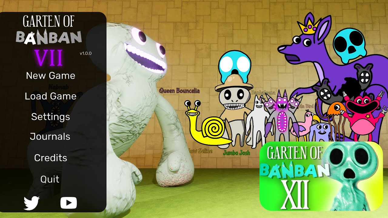 Garten of Banban 7 - Full Gameplay! ALL NEW BOSSES + SECRET ENDING ...