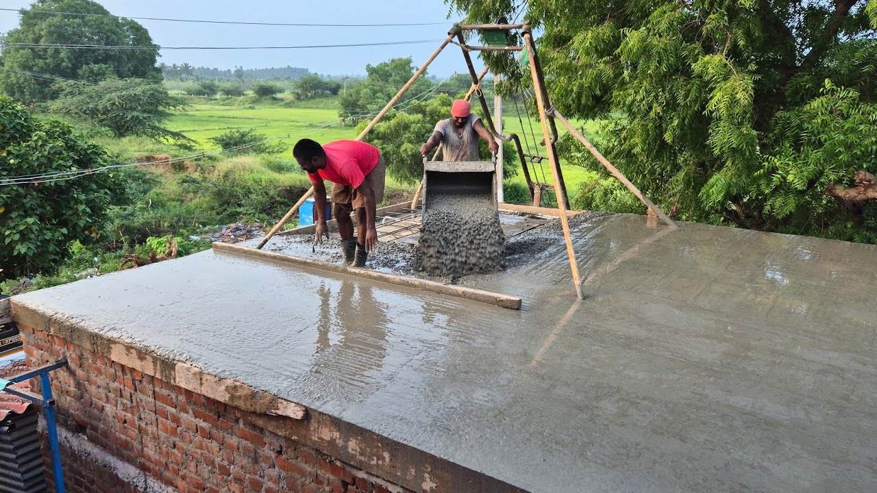Construction Of Roof Slab_Reinforcement Building Roof Concrete Made By ...