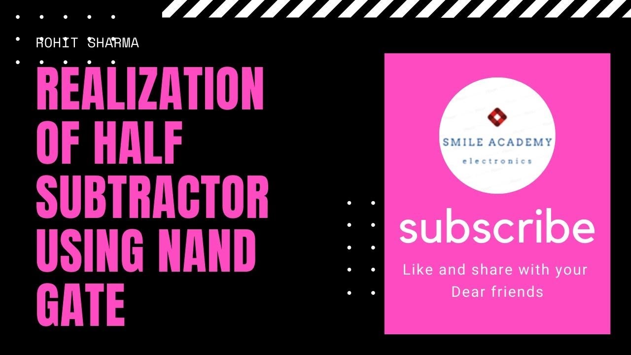 Realization of half Subtractor using NAND Gate - YouTube