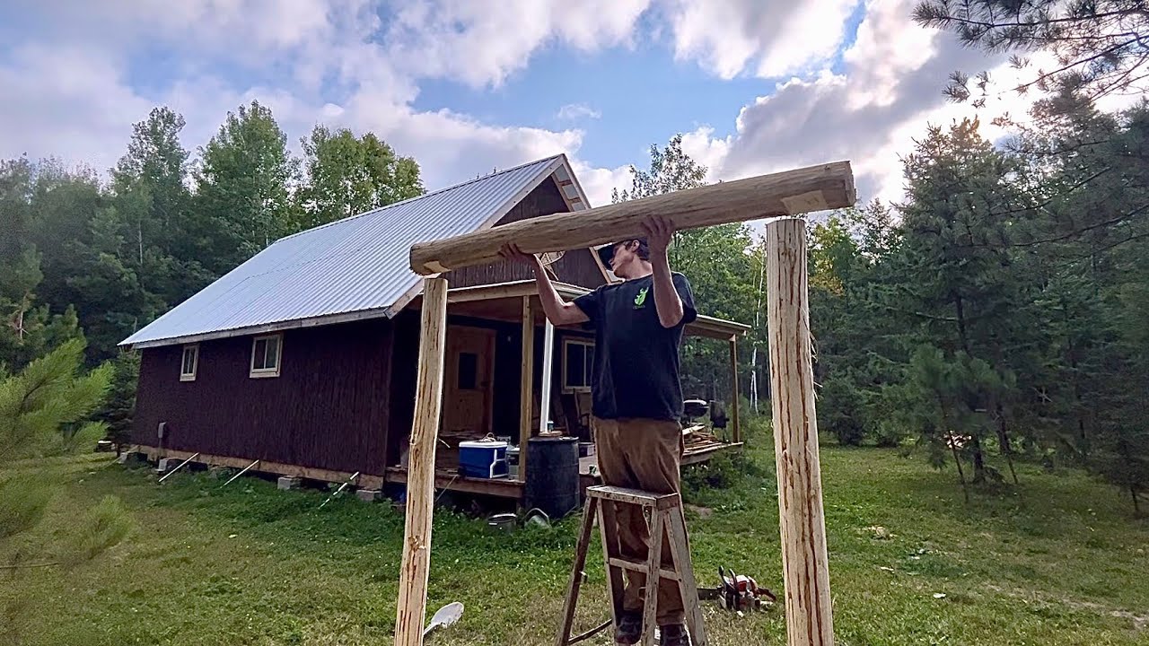 Building A Log Well House On Our Homestead Start To Finish - YouTube