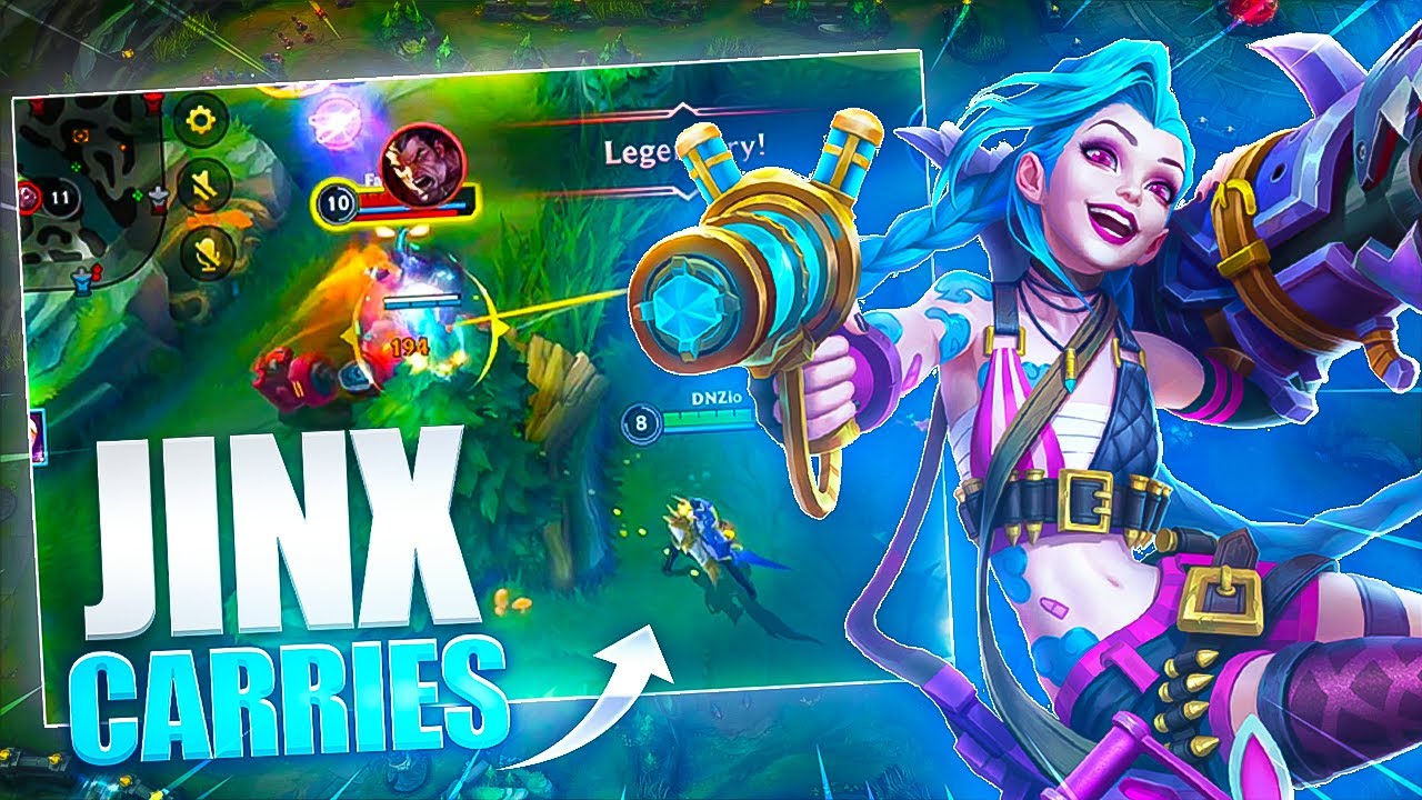 I HARDCARRIED with JINX in Wild Rift Ranked! Jinx Build and Gameplay ...