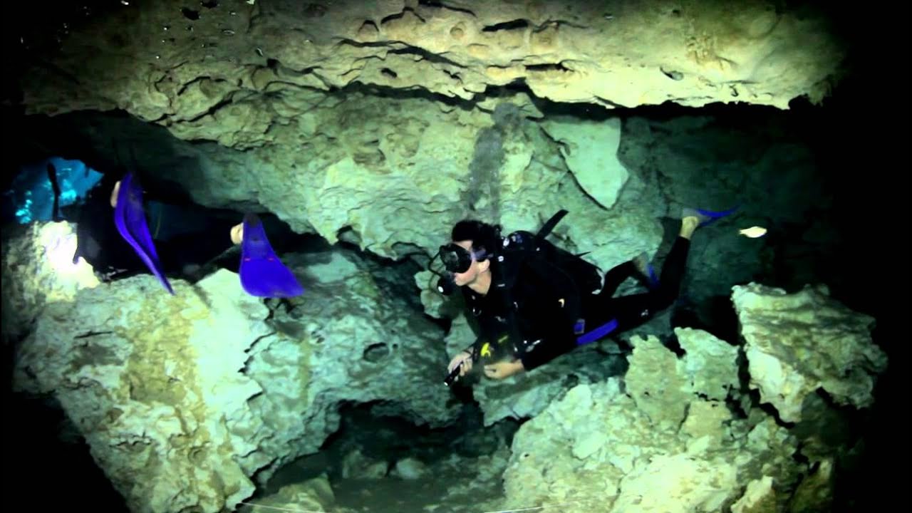 Diving "The Pit" outside of Tulum - YouTube