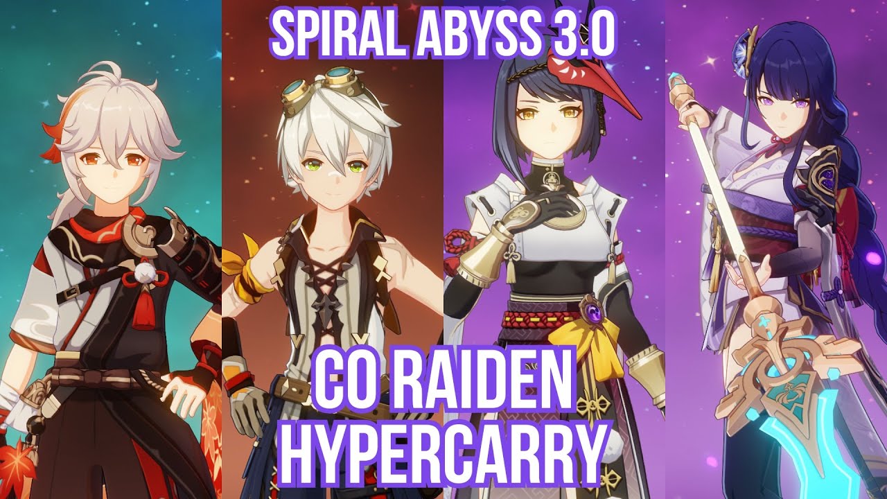 【GI】C0 Raiden Hyper carry Full Star Clear Showcase - Spiral Abyss 3.0 ...