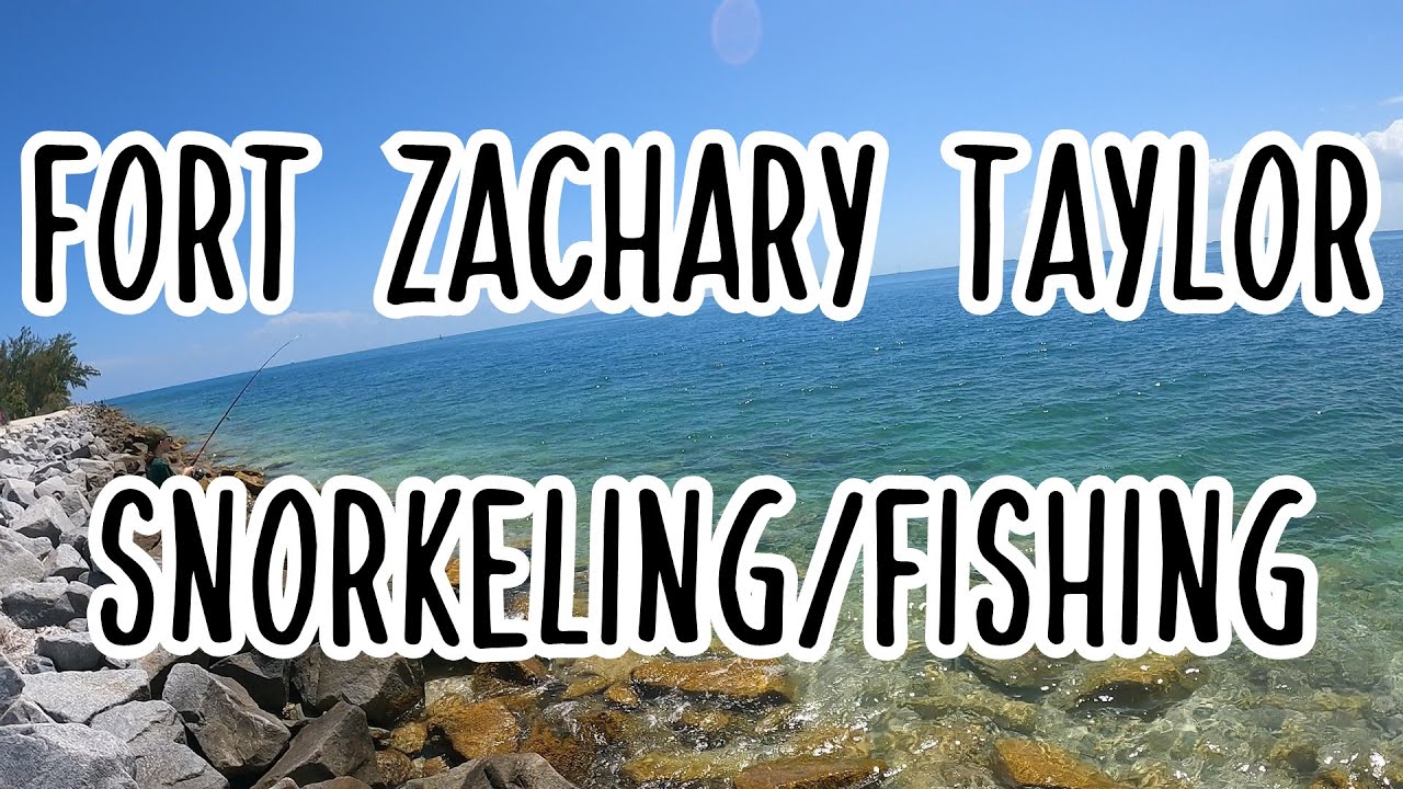 Snorkeling and Fishing Fort Zachary Taylor State Park Beach - YouTube