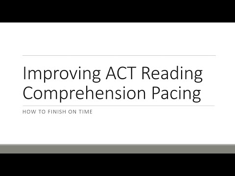 ACT Reading Comprehension: How to Improve Pacing - YouTube