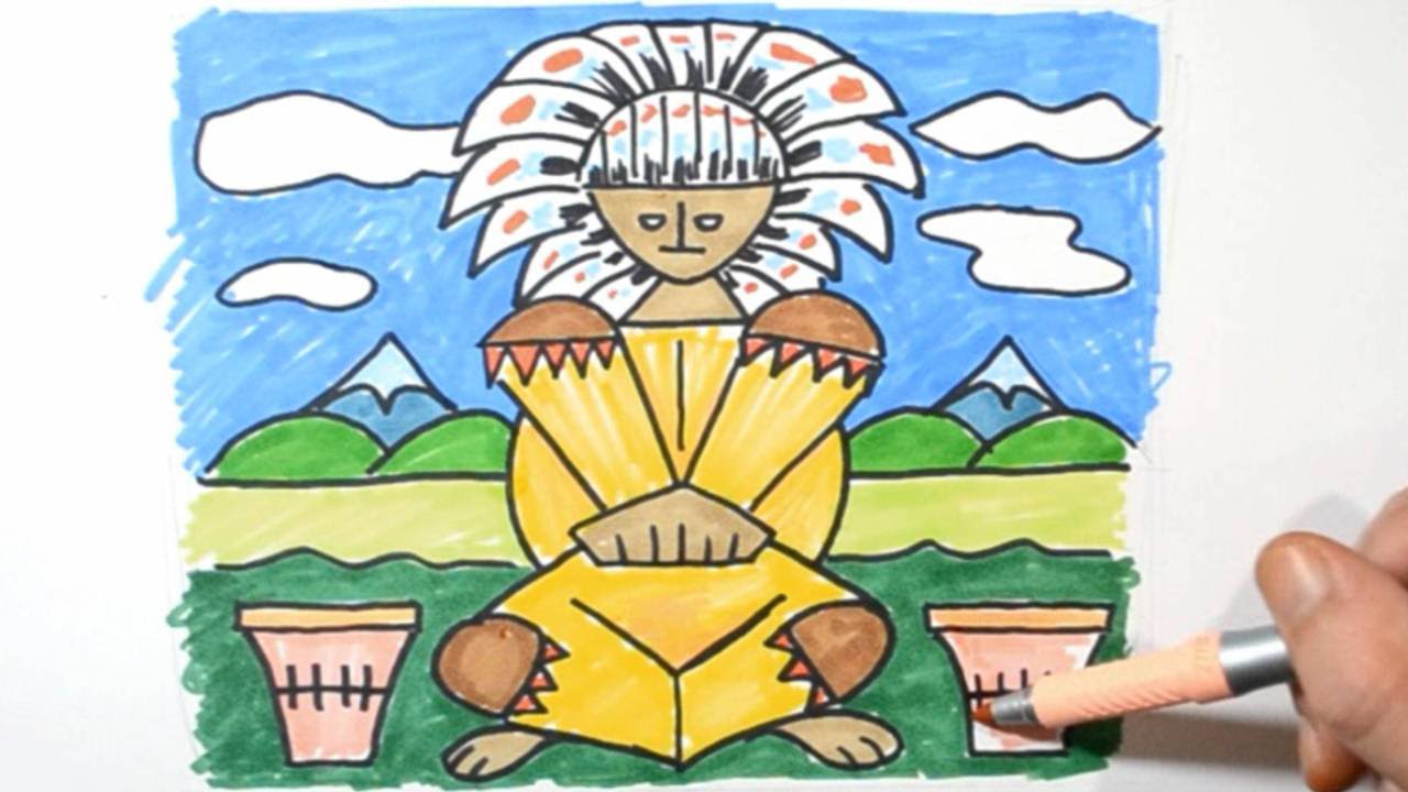 Native American Abstract Sketch - On the Spot Design - Narrated ...