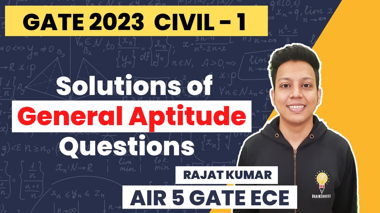 GATE Aptitude Previous Year Questions| Part 100 | GATE 2023 CE1, ST ...