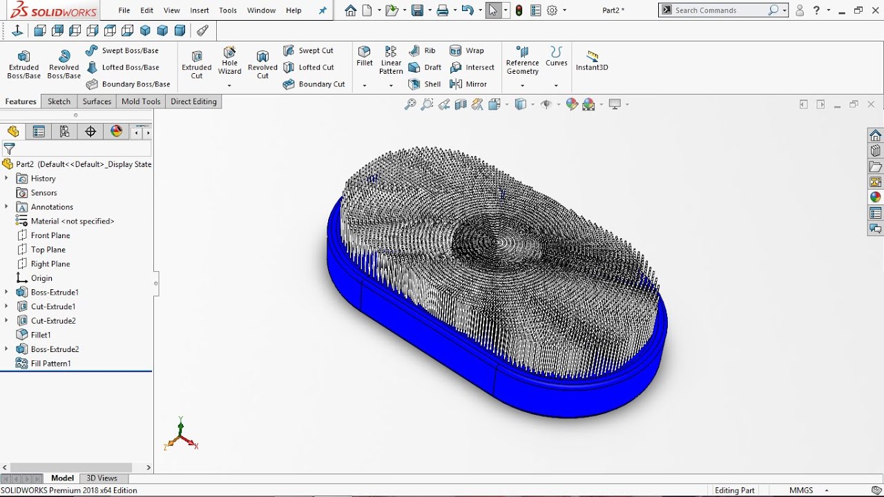 #SolidWorks || Exercises ||for || Beginners - 43 How to use FILL ...