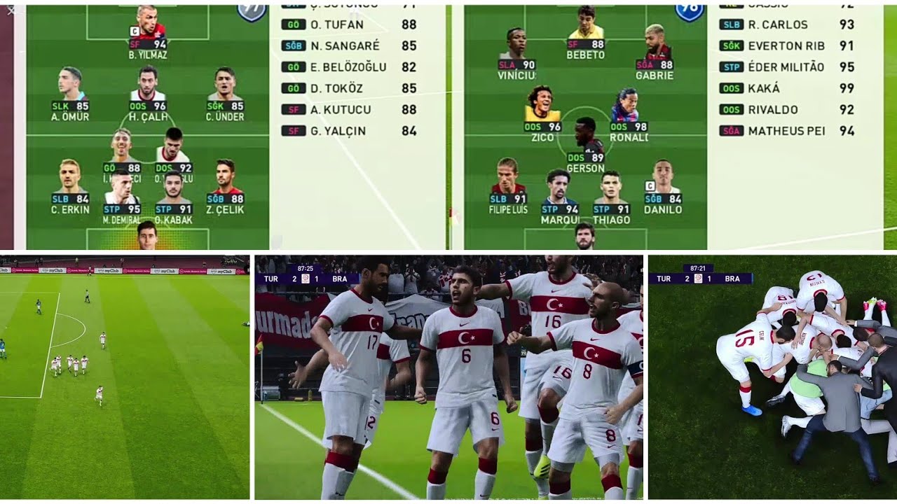 Turkey - Brazil matchday [e football pes 202] - YouTube