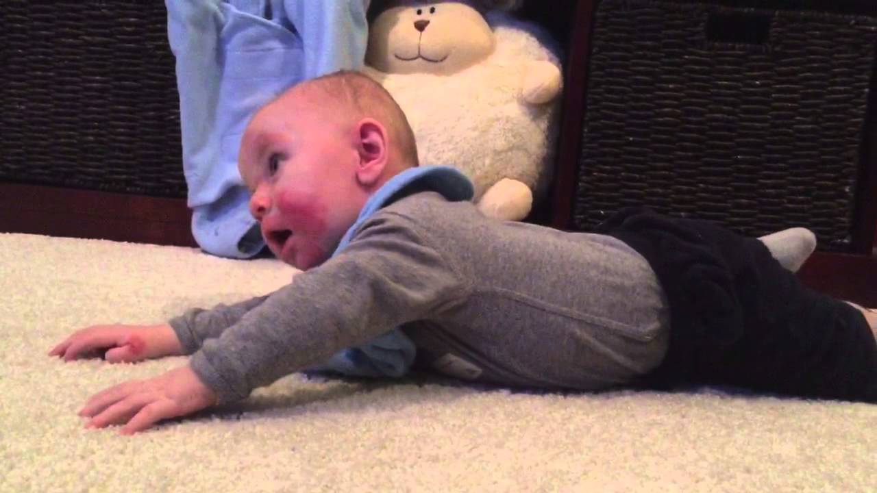 Tommy trying to crawl - YouTube